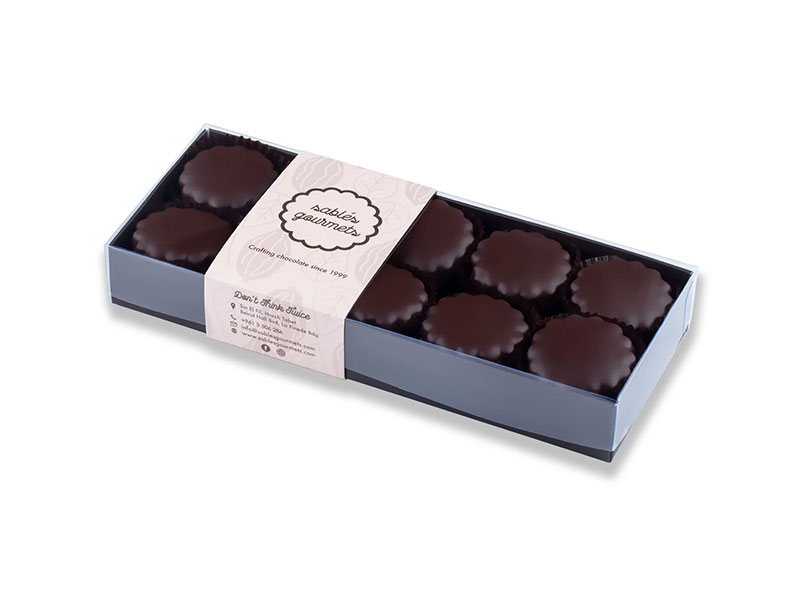 Dark Chocolate Sablés Box | 300g - 20 pieces - Minbaladeh.world