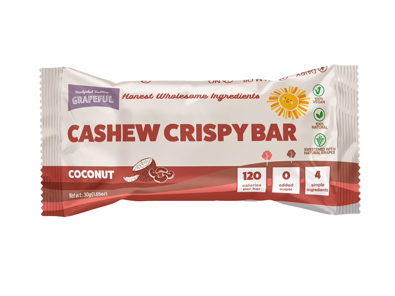 Grapeful - Cashew Cripsy Bar - Coconut | 30g - Minbaladeh.world