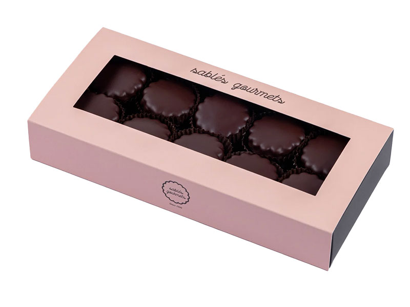 Dark Chocolate Sablés Box | 300g - 20 pieces - Minbaladeh.world
