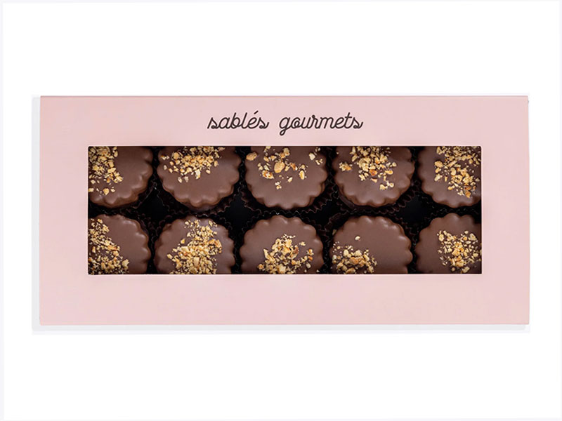 Dark Chocolate Sablés Box | 300g - 20 pieces - Minbaladeh.world
